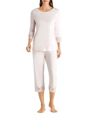 Hanro Moments Cropped Pajama Set - Crystal
