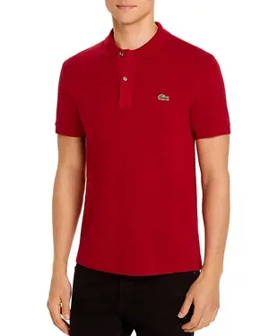 Lacoste Classic Cotton Pique Fashion Polo Shirt Bordeaux