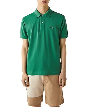 Lacoste Classic Cotton Pique Fashion Polo Shirt Fluorine Green