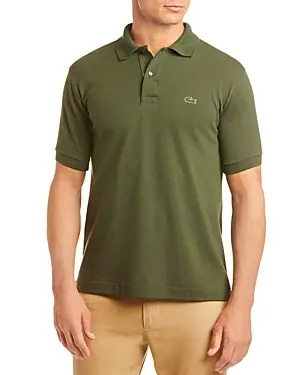 Lacoste Classic Cotton Pique Fashion Polo Shirt Khaki Green