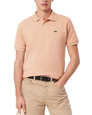 Lacoste Classic Cotton Pique Fashion Polo Shirt Latte