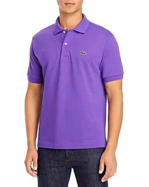 Lacoste Classic Cotton Pique Fashion Polo Shirt Lavender