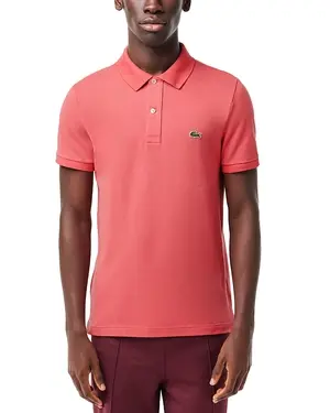 Lacoste Classic Cotton Pique Fashion Polo Shirt Sierra Red