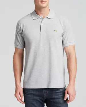 Lacoste Classic Cotton Pique Fashion Polo Shirt - Silver/gray Chine