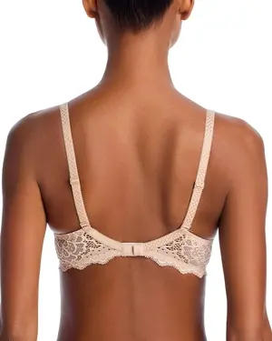 Simone Perele Caresse 3d Plunge Lace Underwire Bra - Peau Rose