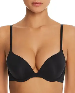 ON GOSSAMER Sleek Micro Push-up Bra Black