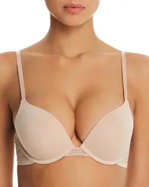 ON GOSSAMER Sleek Micro Push-up Bra Champagne