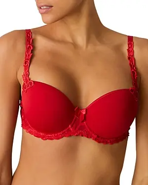 Simone Perele Andora 3d Molded Demi Bra Pink Ruby