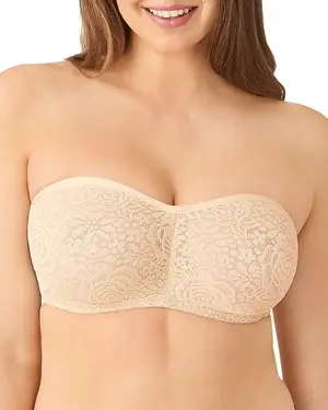 Wacoal Halo Strapless Lace Bra - Sand
