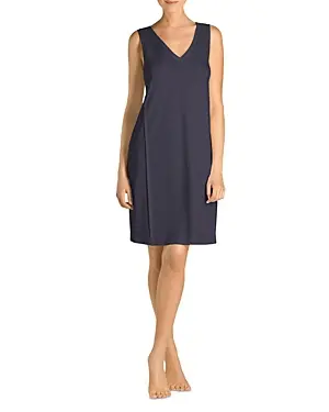 Hanro Pure Essence Tank Gown Blueberry