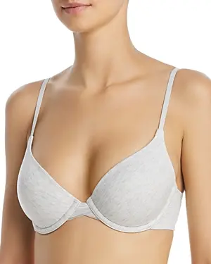 ON GOSSAMER Cabana Cotton Blend Convertible T-shirt Bra Heather Gray