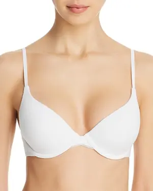 ON GOSSAMER Cabana Cotton Blend Convertible T-shirt Bra - White