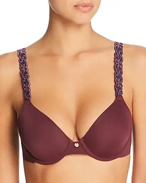Natori Pure Luxe Full Fit Contour Bra Cabernet/cadet Blue
