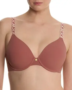 Natori Pure Luxe Full Fit Contour Bra - Nostalgia Rose/peach Whip