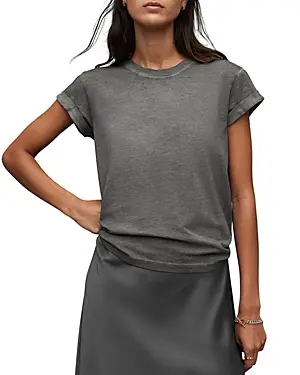 ALLSAINTS Anna Cuffed Sleeve T-shirt - Washed Grey