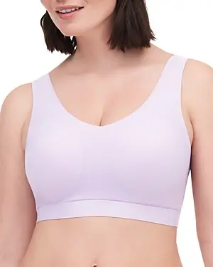 Chantelle Soft Stretch Wireless Padded V-neck Bra Lavender Frost