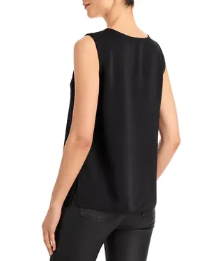 Caroline Rose Scoop Neck Tank - Black