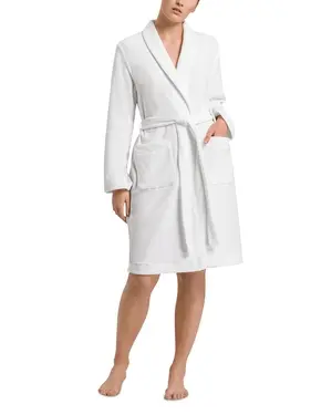 Hanro Plush Wrap Robe - White