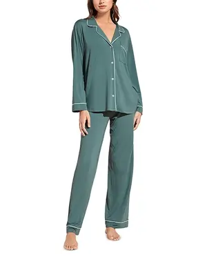 Eberjey Gisele Tencel Modal Long Pj Set Agave Ivory
