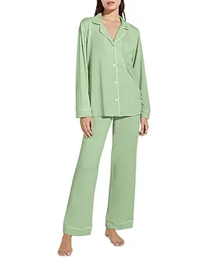 Eberjey Gisele Tencel Modal Long Pj Set Ciel/navy
