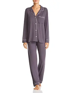 Eberjey Gisele Tencel Modal Long Pj Set Ebony/bellini