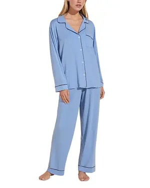 Eberjey Gisele Tencel Modal Long Pj Set Vista Blue / Java