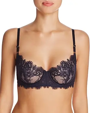 SKARLETT BLUE Entice Lace Balconette Bra Black Night