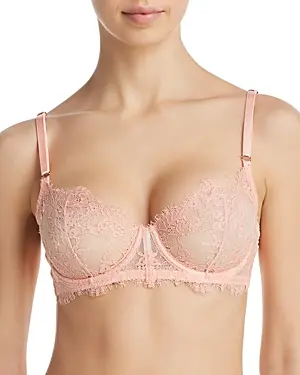SKARLETT BLUE Entice Lace Balconette Bra Bright Papaya/nude