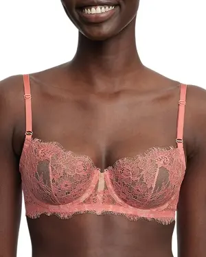SKARLETT BLUE Entice Lace Balconette Bra Geranium/cashmere