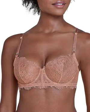 SKARLETT BLUE Entice Lace Balconette Bra Gleam/ Terracotta