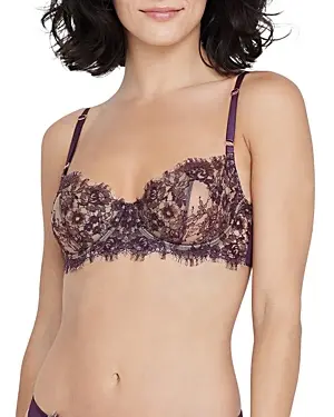SKARLETT BLUE Entice Lace Balconette Bra Majestic/nylon