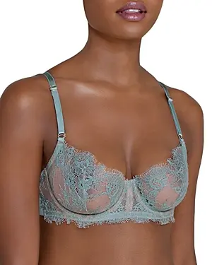 SKARLETT BLUE Entice Lace Balconette Bra Retro Mint/terracotta