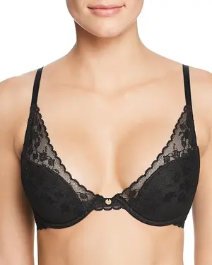 Natori Cherry Blossom Convertible Lace Bra Black