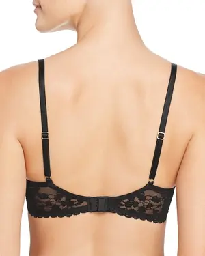Natori Cherry Blossom Convertible Lace Bra - Black