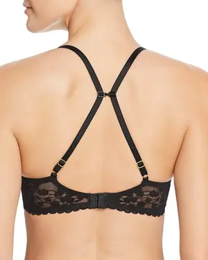 Natori Cherry Blossom Convertible Lace Bra - Black