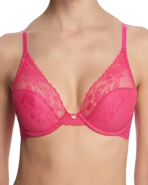 Natori Cherry Blossom Convertible Lace Bra Bright Blush