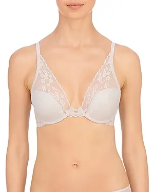 Natori Cherry Blossom Convertible Lace Bra Feather Grey