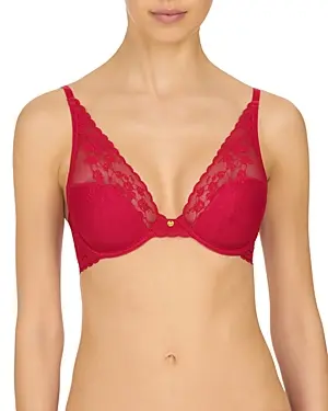Natori Cherry Blossom Convertible Lace Bra Strawberry