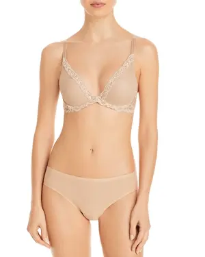 Natori Feathers Contour Plunge Bra - Café