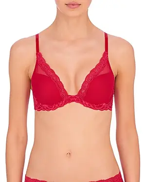 Natori Feathers Contour Plunge Bra Chili