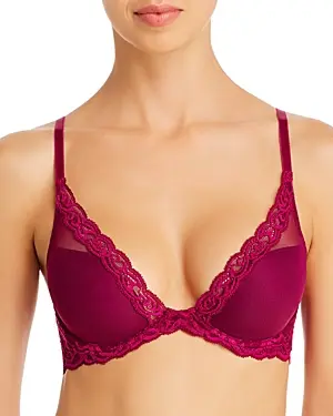 Natori Feathers Contour Plunge Bra Elderberry