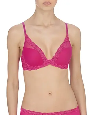 Natori Feathers Contour Plunge Bra Electric Pink