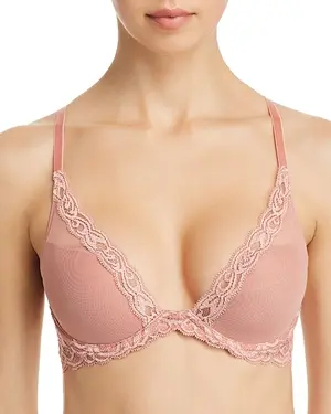 Natori Feathers Contour Plunge Bra Frose