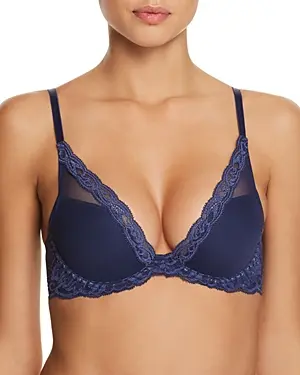 Natori Feathers Contour Plunge Bra Midnight