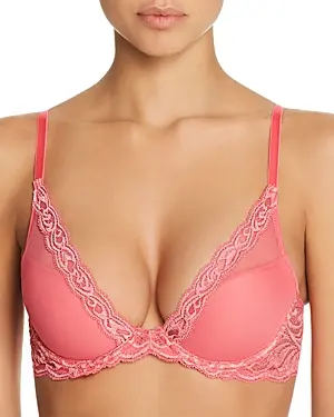 Natori Feathers Contour Plunge Bra Passionfruit