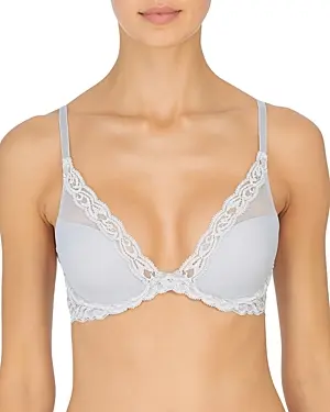 Natori Feathers Contour Plunge Bra Platinum/nimbus