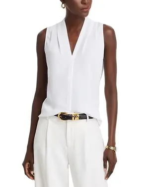White Sleeveless Blouses