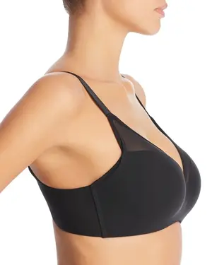 Le Mystère Sheer Illusion Wireless Bra - Black