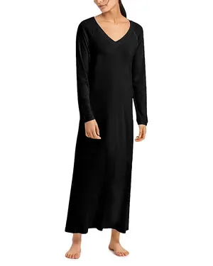 Hanro HANRO Pure Essence Long Sleeve Gown Black