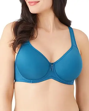 Wacoal Basic Beauty Full-figure Spacer Underwire T-shirt Bra Blue Coral